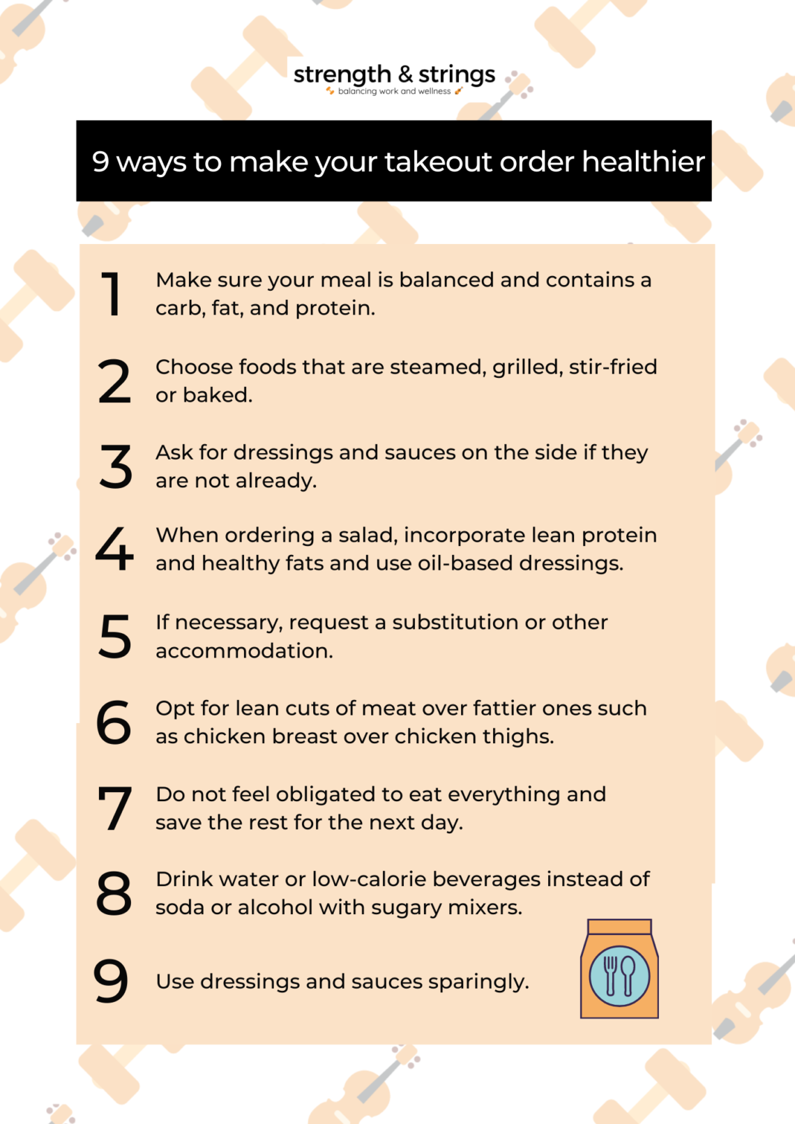 9 ways to make your takeout order healthier - strength & strings